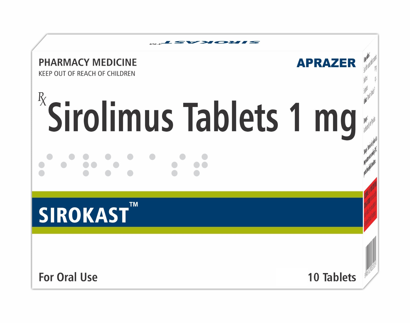 SIROKAST (Sirolimus 1 mg) - Inmunosupresor para trasplantes y ...